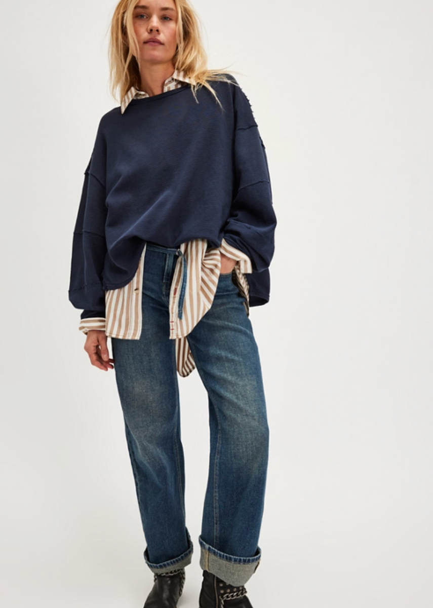 Free People Total Eclipse Top - Deeper Iris – Lee & Me Boutique